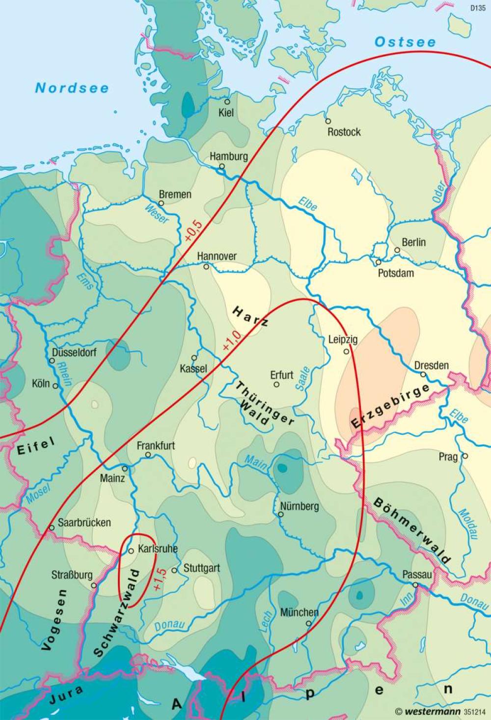 Deutschland - Klimaveränderung 1901–2000-100849-35-4-1 | Diercke.de