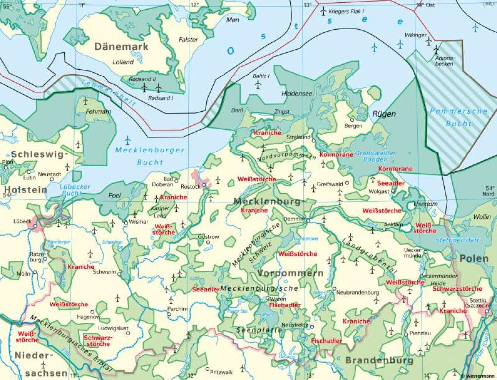 Mecklenburg-Vorpommern - Vogelschutzgebiete und Eignungsgebiete für ...