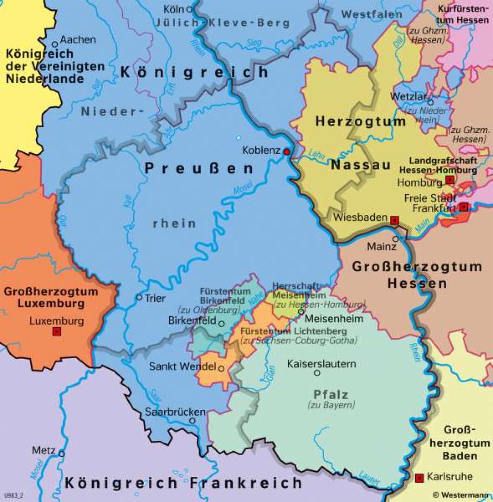 Deutscher Bund - Territorien 1818-978-3-14-100390-1-27-3-1 | Diercke 2023
