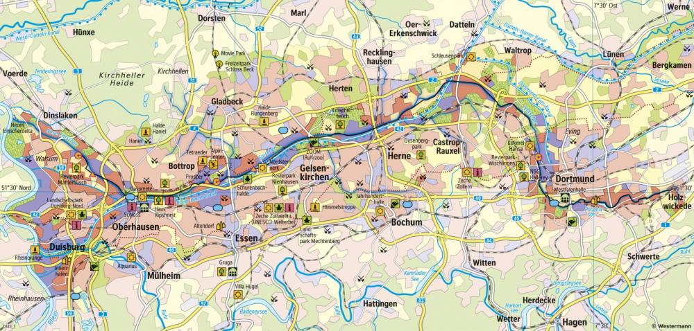 Emscher Landschaftspark - Landschaft des Strukturwandels-978-3-14-100900-2-75-2-1 | Diercke.de