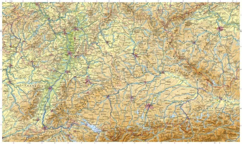 Deutschland (südlicher Teil) - Physische Karte-978-3-14-100902-6-24-1-1 | Diercke.de